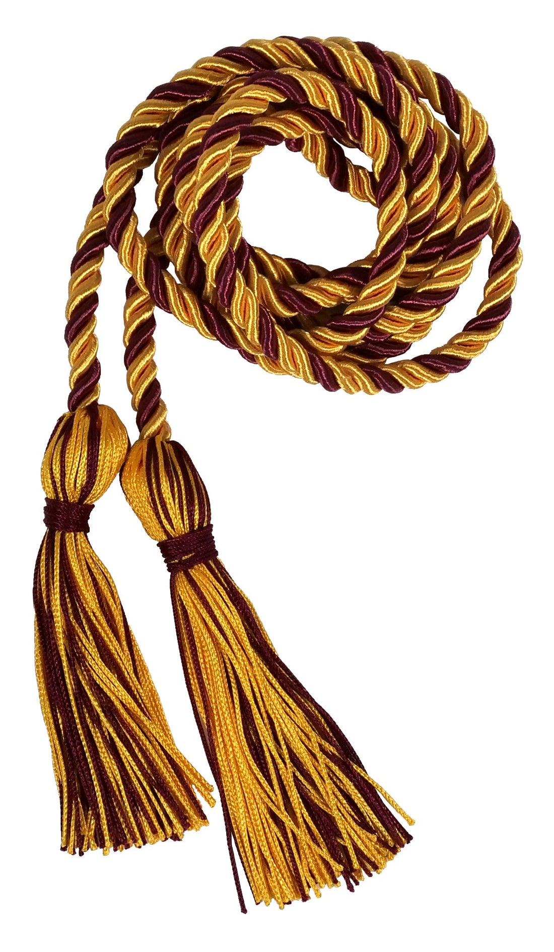 Maroon and Gold Two Color Graduation Honor Cord – Graduation Cap and Gown