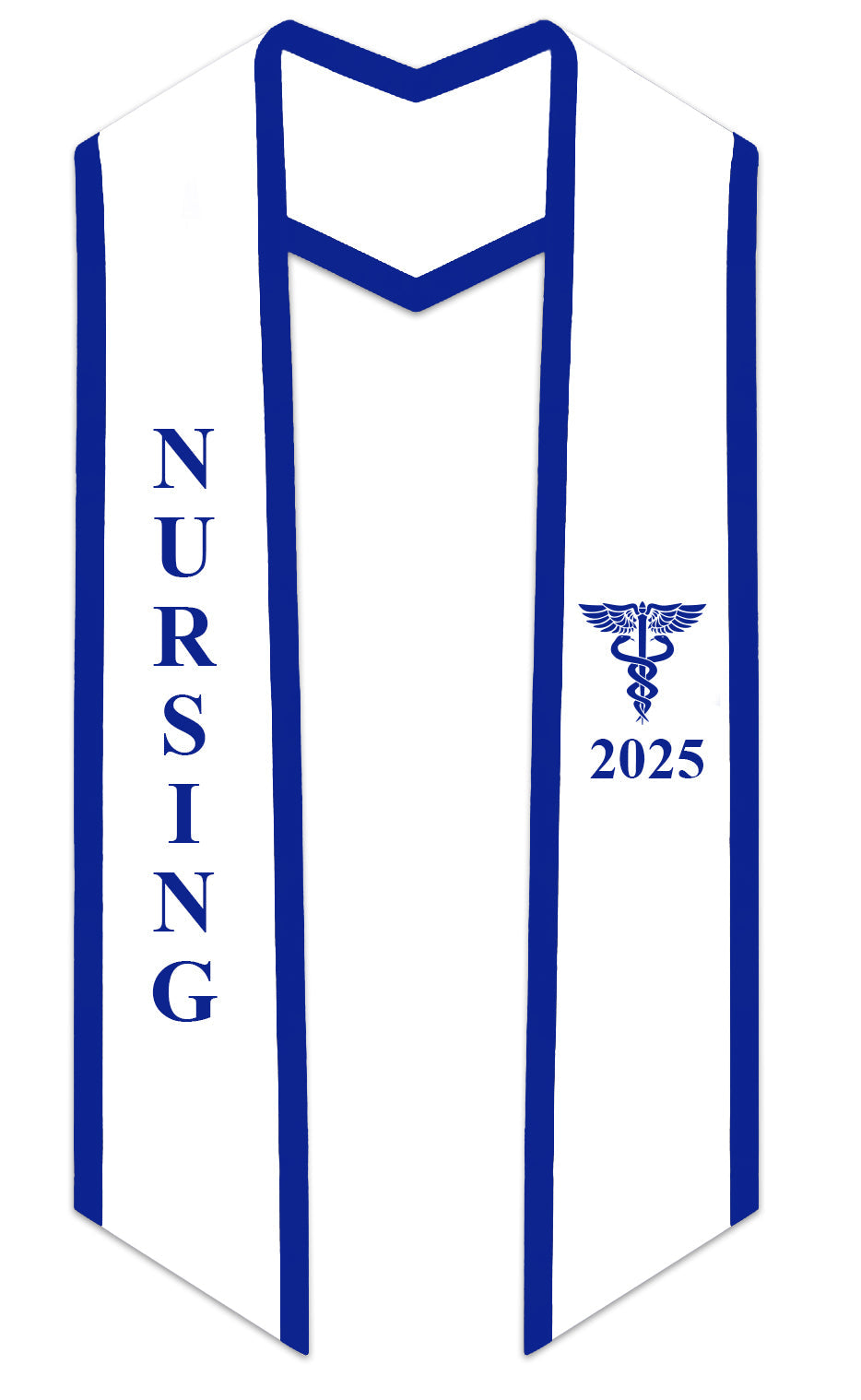 2025 Nursing Graduation Stole with Trim – Graduation Cap and Gown