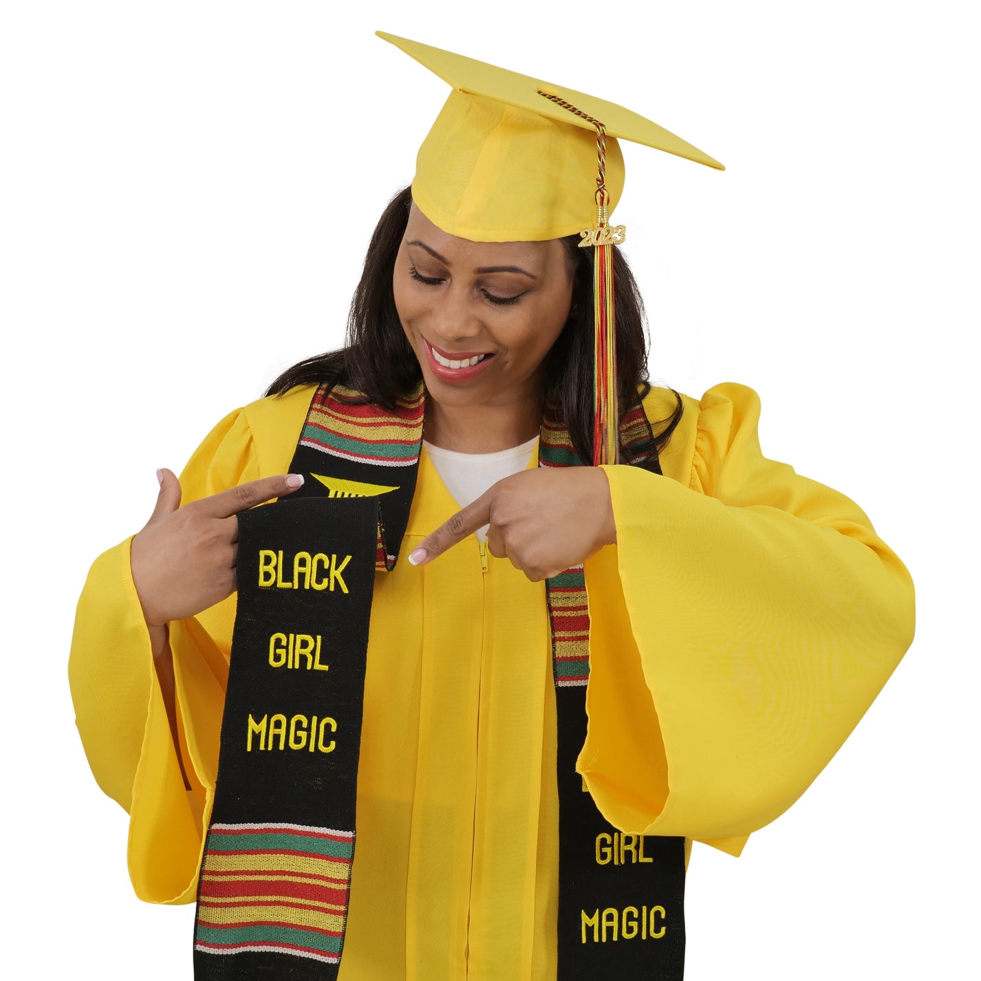Black Girl Magic Graduation Kente Stole, Handwoven Kente Sash Cloth ...