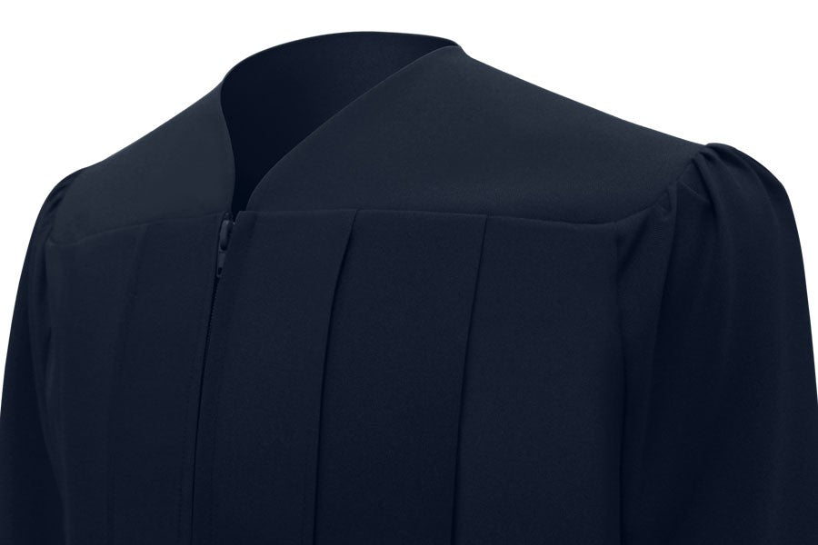 Matte Navy Blue High School Graduation Cap and Gown