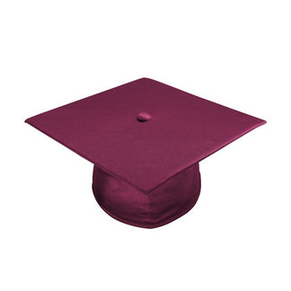 Shiny Maroon High School Graduation Cap and Gown